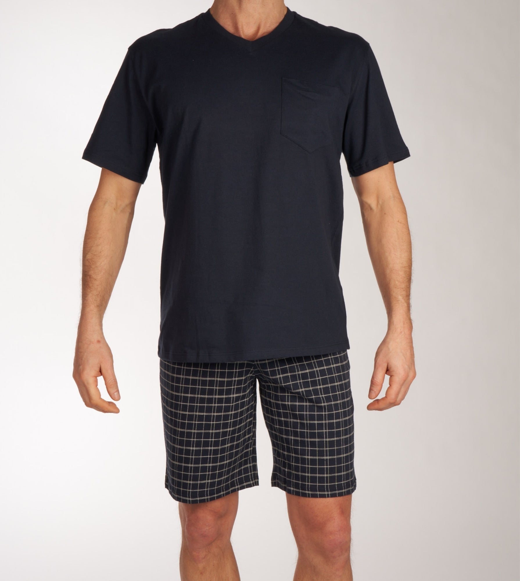 Schiesser pyjama korte broek ebony blue heren – MyComfort24